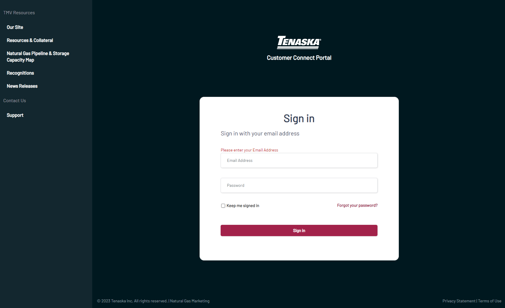 Tenaska Customer Connect Portal - Tenaska